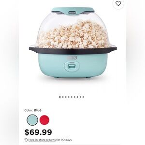Dash | Kitchen | Dash Brand Blue Popcorn Maker Box | Poshmark